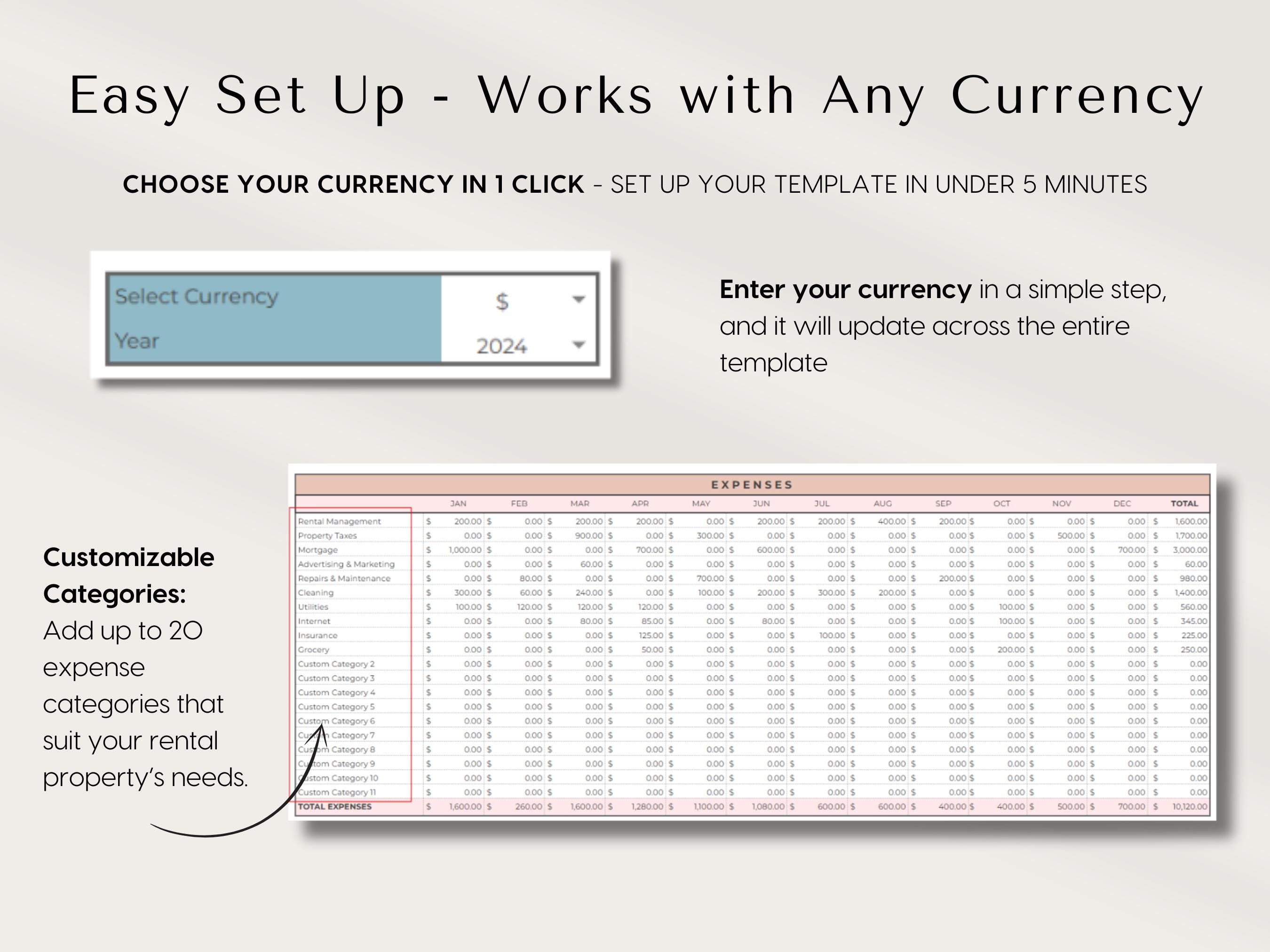 Airbnb Income and Expense Tracker Spreadsheet Excel Vacation Rental Property Bookkeeping Google ...