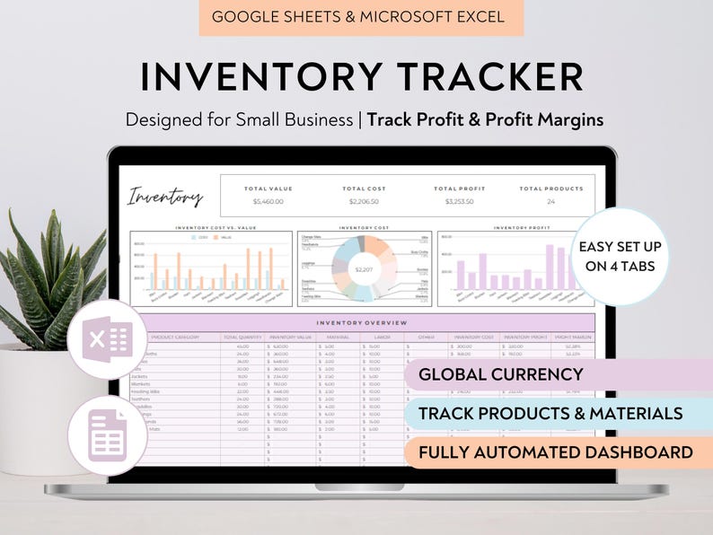 Inventory Tracker Spreadsheet Excel Small Business Inventory Management ...