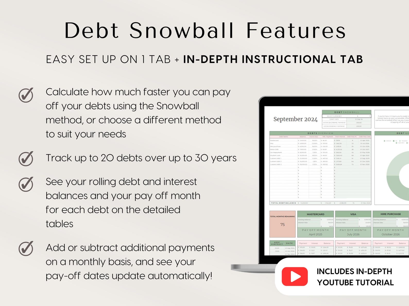 BUNDLE Paycheck Budget and Debt Snowball Excel & Google Sheets Budget ...