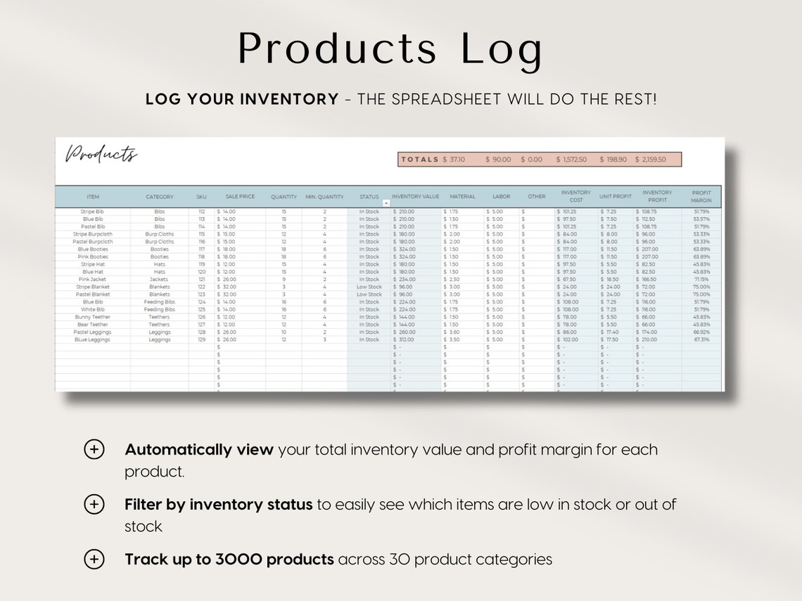 Inventory Tracker Spreadsheet Excel Small Business Inventory Tracker ...