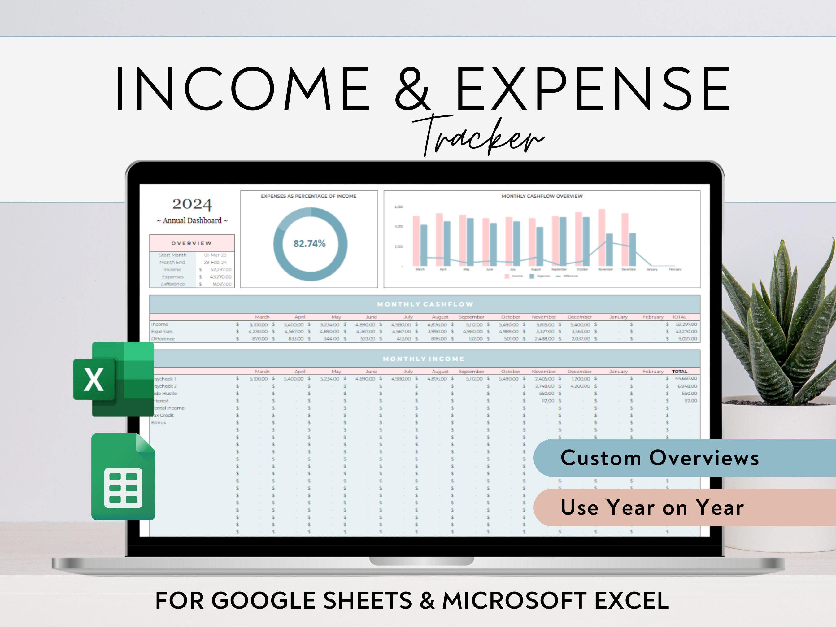 Income and Expense Tracker Spreadsheet Excel Small Business Expense ...