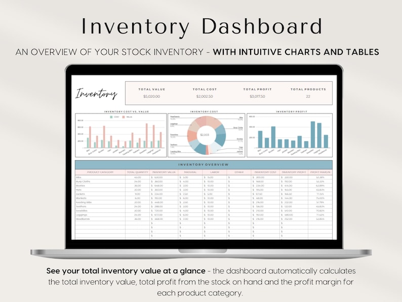 Small Business Inventory Tracker Spreadsheet Stock Management Worksheet ...