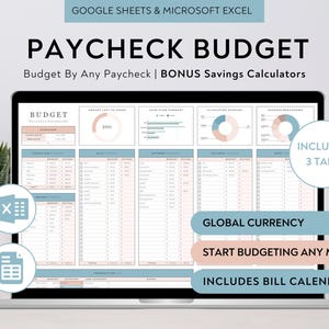 Paycheck Budget Excel Budget by Paycheck Spreadsheet Google Sheets ...