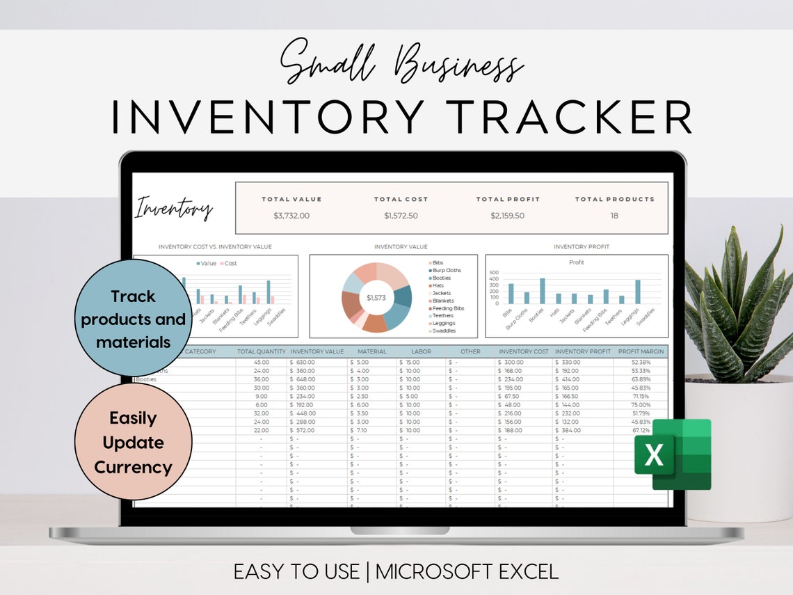 Inventory Tracker Spreadsheet Excel Small Business Inventory Template ...