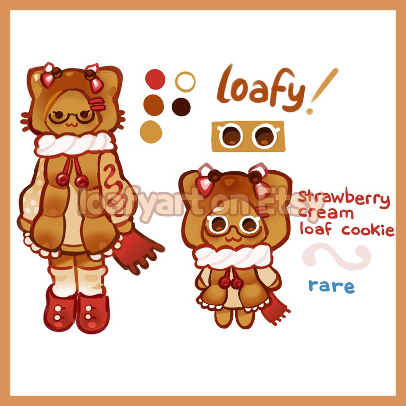 Cookierun: Oc/character Design & Ref Sheet [READ DESCRIPTION] - Etsy