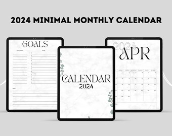 Printable Calendar 2024 | A4, A5| Landscape | Monday & Sunday Start ...