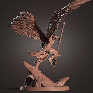 Winged Warrior With Spear Miniature dnd/pathfinder/tabletop Games - Etsy