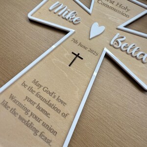 Personalized Wedding Gift| First Holy Communion Cross | Custom Wood ...