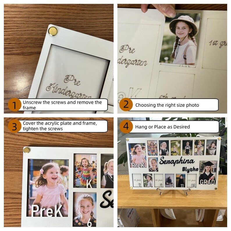Personalized Prek Graduation Photo Frame,school Years Photo Frame ...
