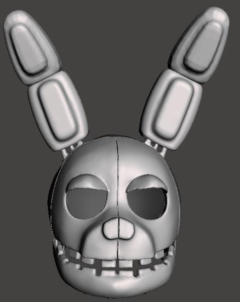 FNAF Five Nights at Freddys Springbonnie Wearable Mask File to 3D Print ...