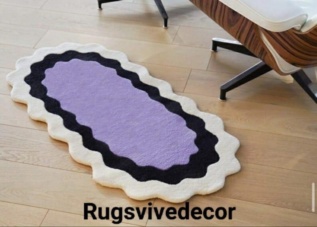 Hand Tufted Designer Irregular Shape Handmade Rug 100% Woolen Custom ...