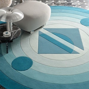 Hand Tufted Circular Shape Handmade Rug 100% Woolen Tufted Rug - Etsy