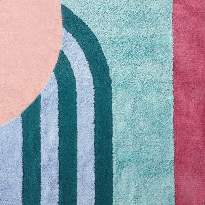 Hand Tufted Designer Multicolour Irregular Shape Handmade Rug 100% ...