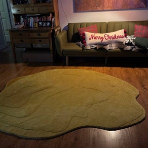 Handmade Wave Premium Quality Irregular Hand Tufted Rug 100% Woolen ...