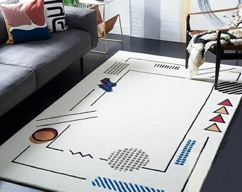 Modern Abstract Hand Tufted Rug 4x6 5x8 6x9 8x10 9x12 Custom Handmade ...