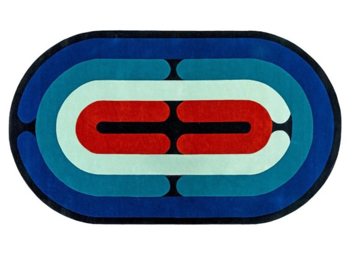 Luxury Handmade Oval Shape Irregular Tuft Rug 100% Woolen Custom Tufted ...