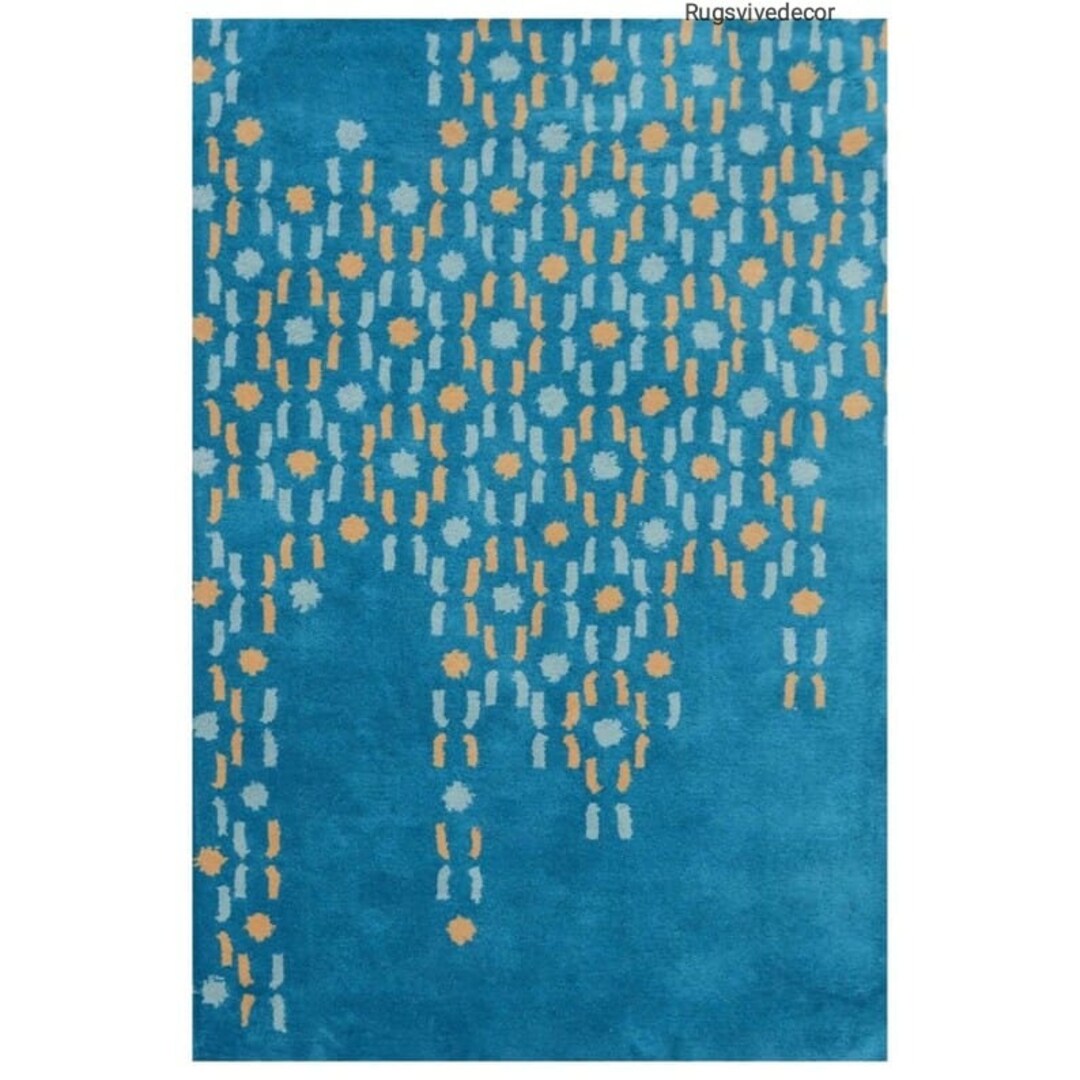 Modern Handmade Abstract Tufted Rug 100% Woolen Custom Tufted Rug 4x6 ...