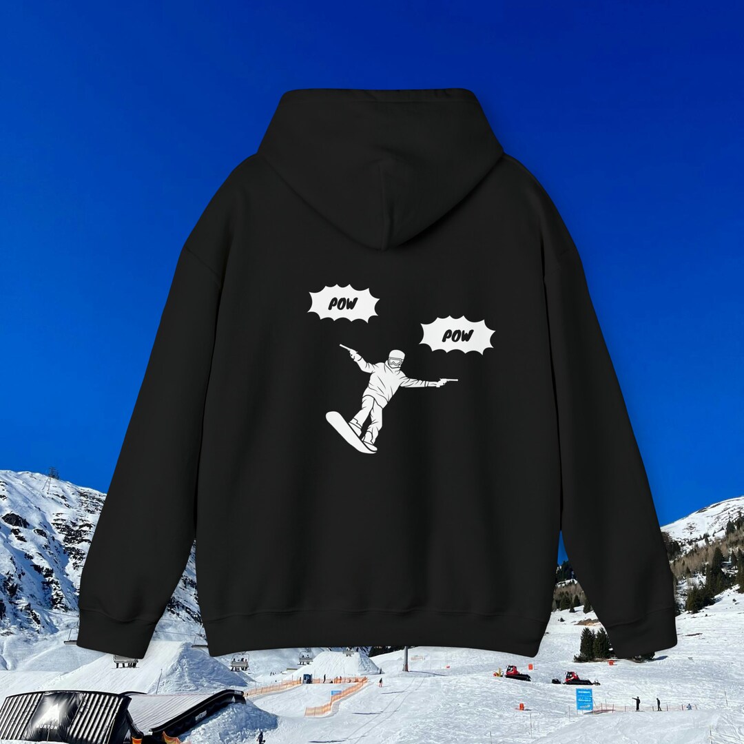 Pow Pow by Grab Snowboarding Hooded Sweatshirt - Etsy