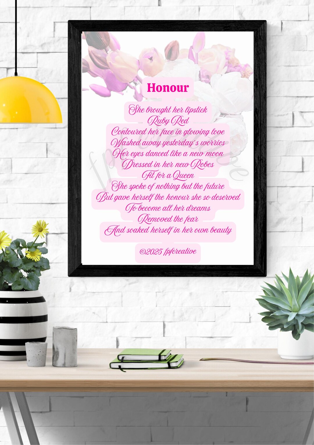 Honour Poem Print, Author Original, Laminated A4 Poster - Etsy
