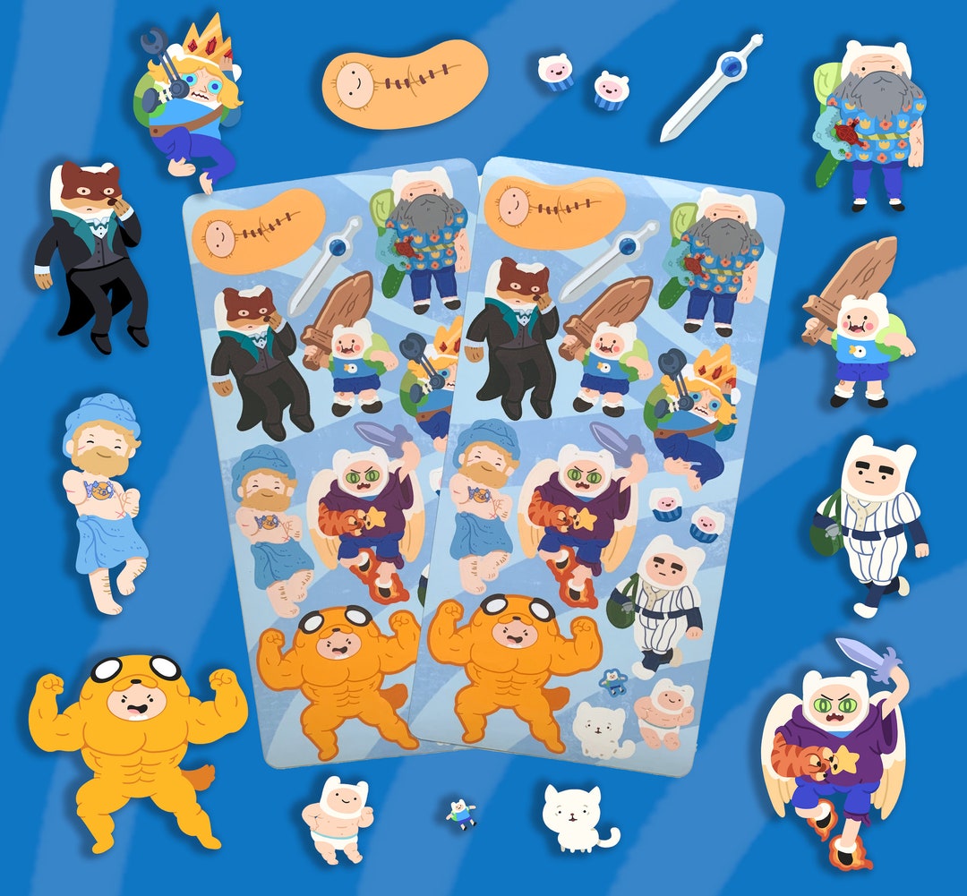 Finn Sticker Sheet - AT Vinyl Waterproof Glossy - Etsy