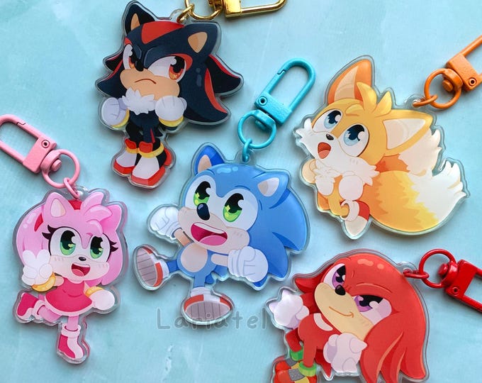 Sonic 3” Acrylic Charms/keychains - Etsy
