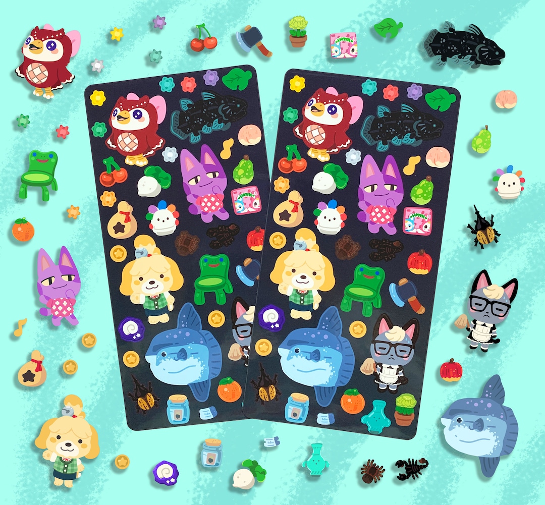 Animals Sticker Sheet - AC Vinyl Waterproof Glossy - Etsy