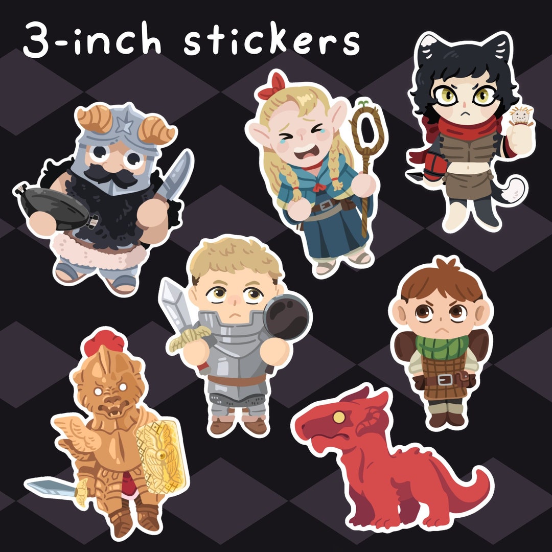 Dungeon Meshi Stickers Vinyl Waterproof Glossy Sticker - Etsy
