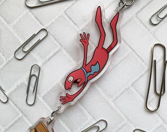 Smiling Friends HQ Shaker Charm House Cartoon Critters Acrylic Keychain ...