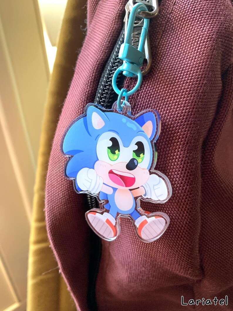 Sonic! Acrylic Keychains | Sonic, Shadow, Amy, Silver, Knuckles, Tails ...