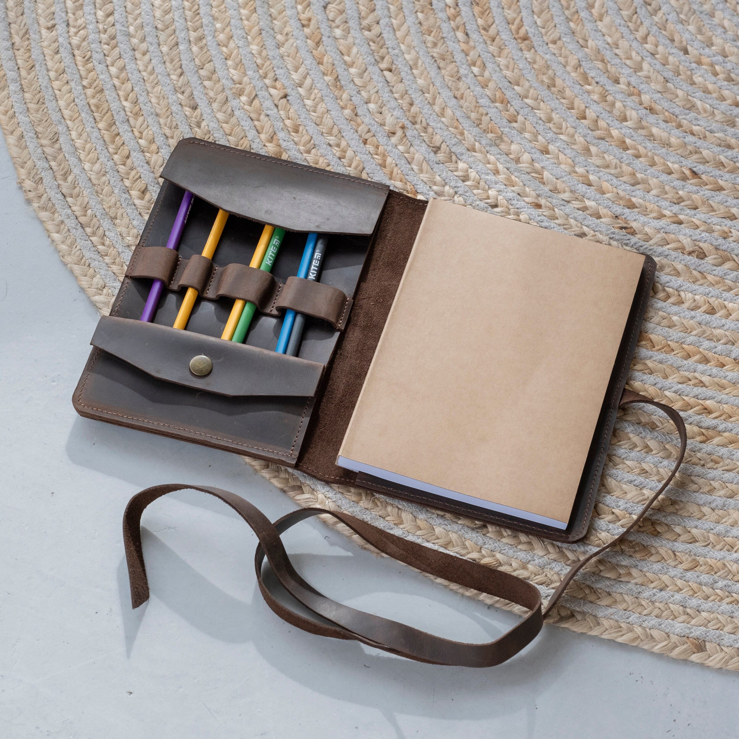 Custom Leather Sketchbook Cover, Refillable Sketchbook, Sketch Pad ...