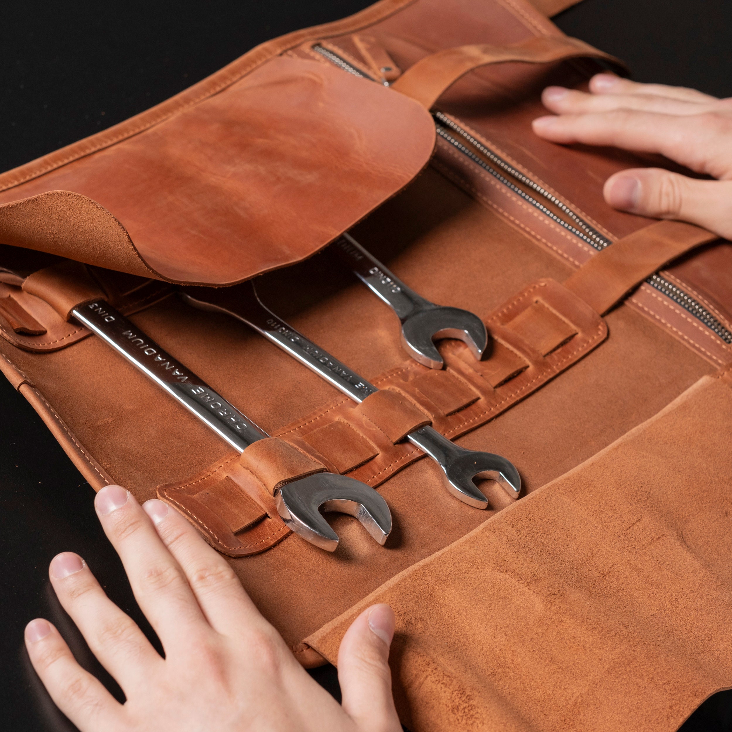Leather Tool Roll Bag, Motorcycle Tool Roll, Leather Tool Wrap, Leather ...