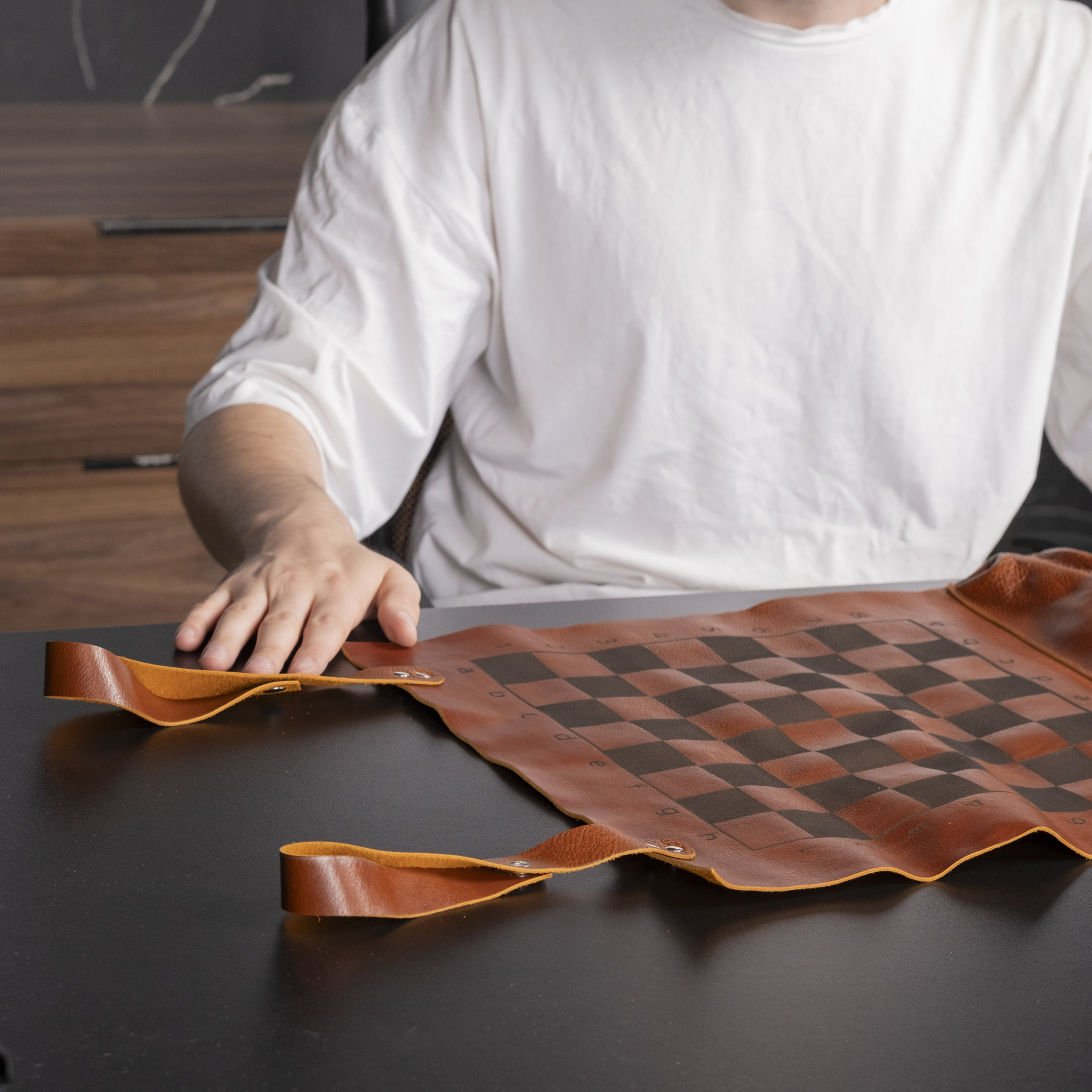 Leather Chess Board, Personalized Chess Board, Leather Chess Set ...