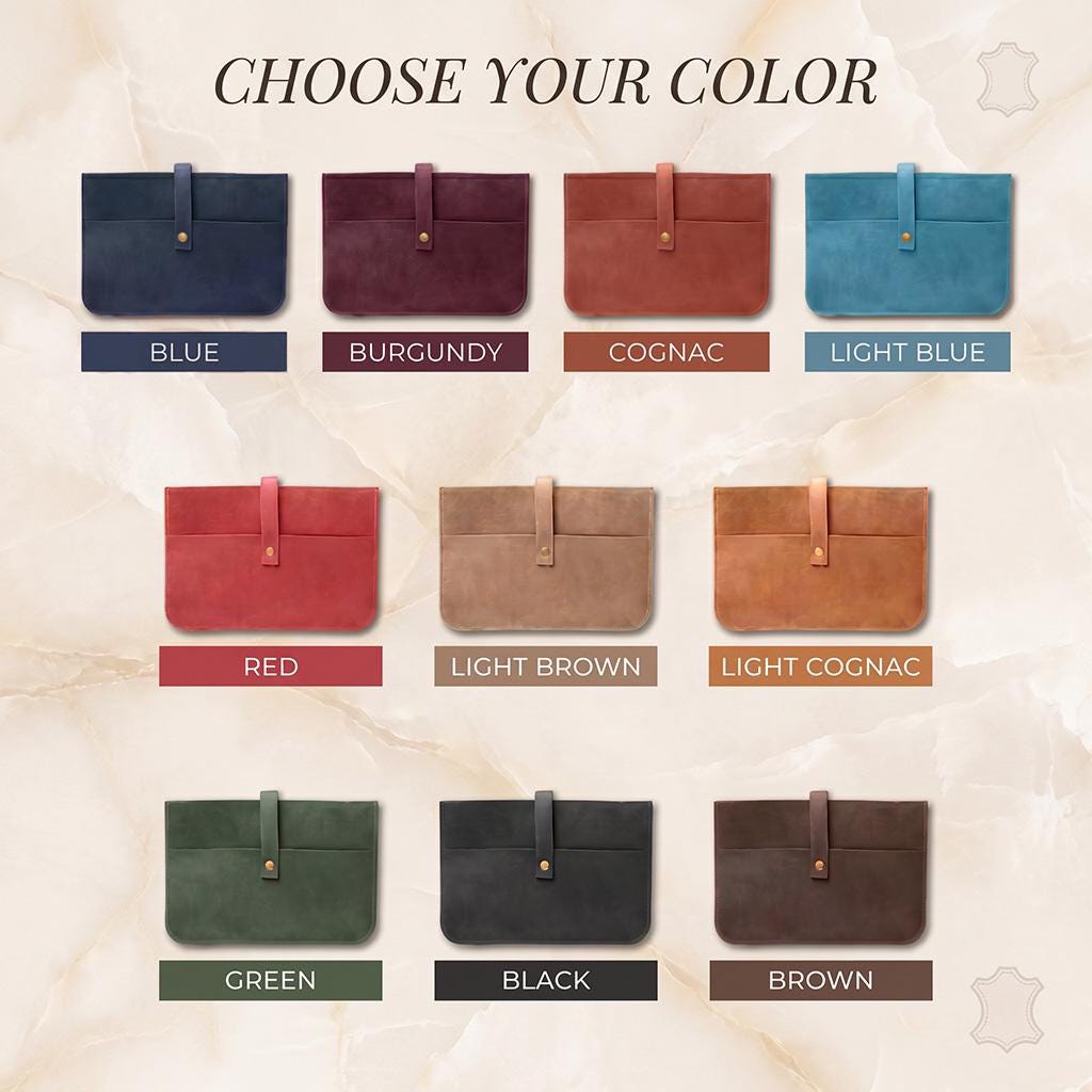 Personalized Leather Checkbook Cover, Leather Checkbook Holder, Slim ...
