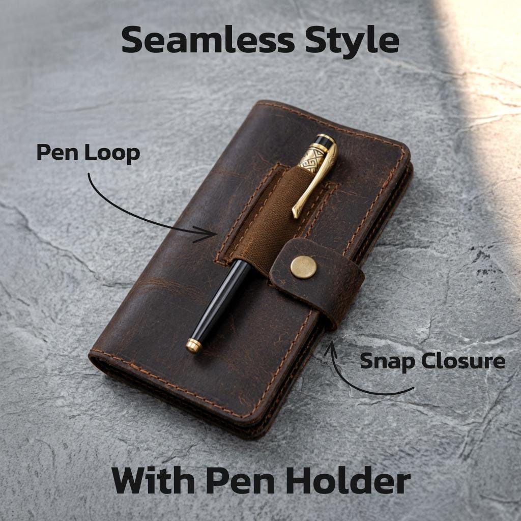 Personalized Leather Checkbook Cover, Leather Checkbook Holder, Slim ...