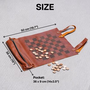 Leather Chess Board, Personalized Chess Board, Leather Chess Set ...