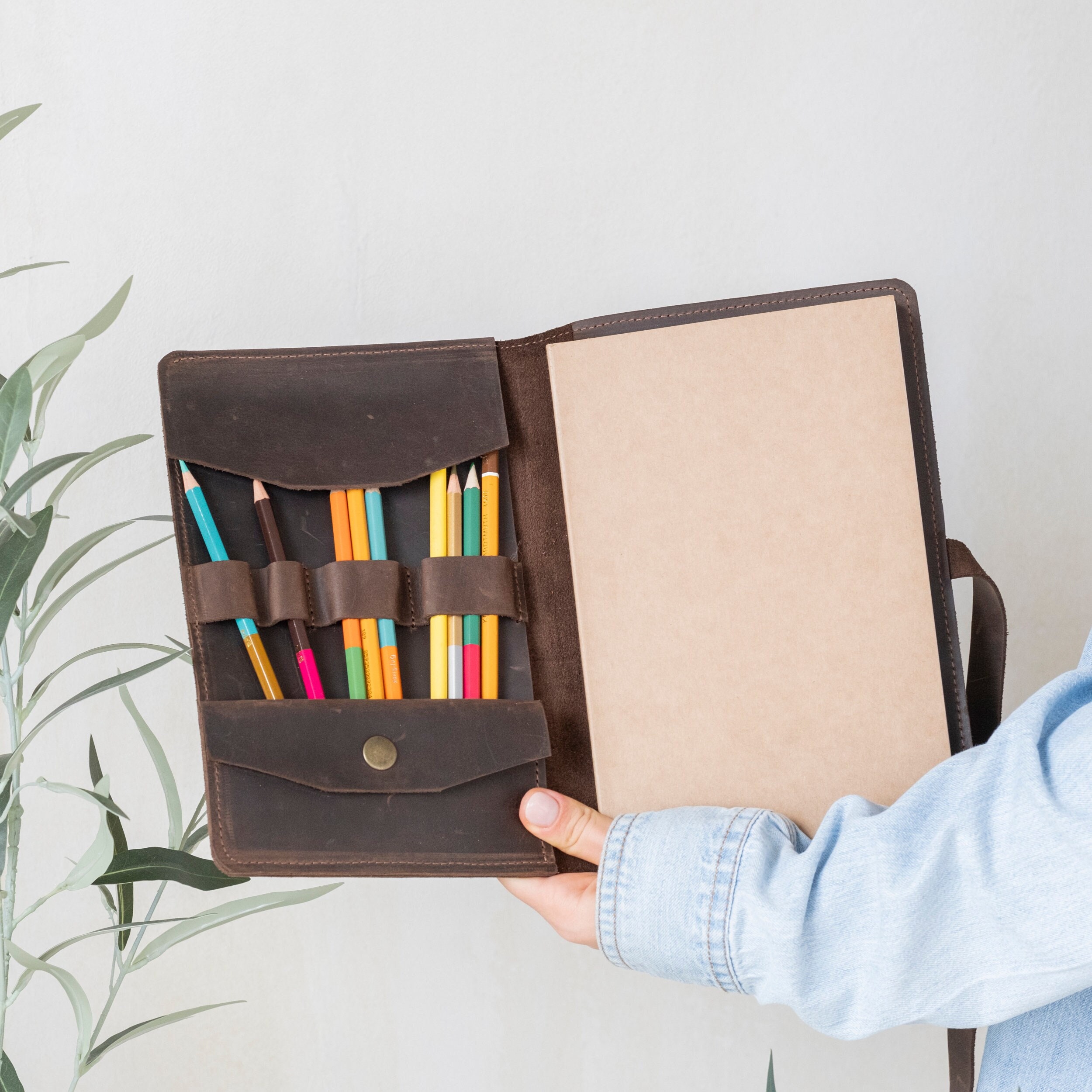 Custom Leather Notebook Cover, Personalized Leather Journal, Sketchbook ...
