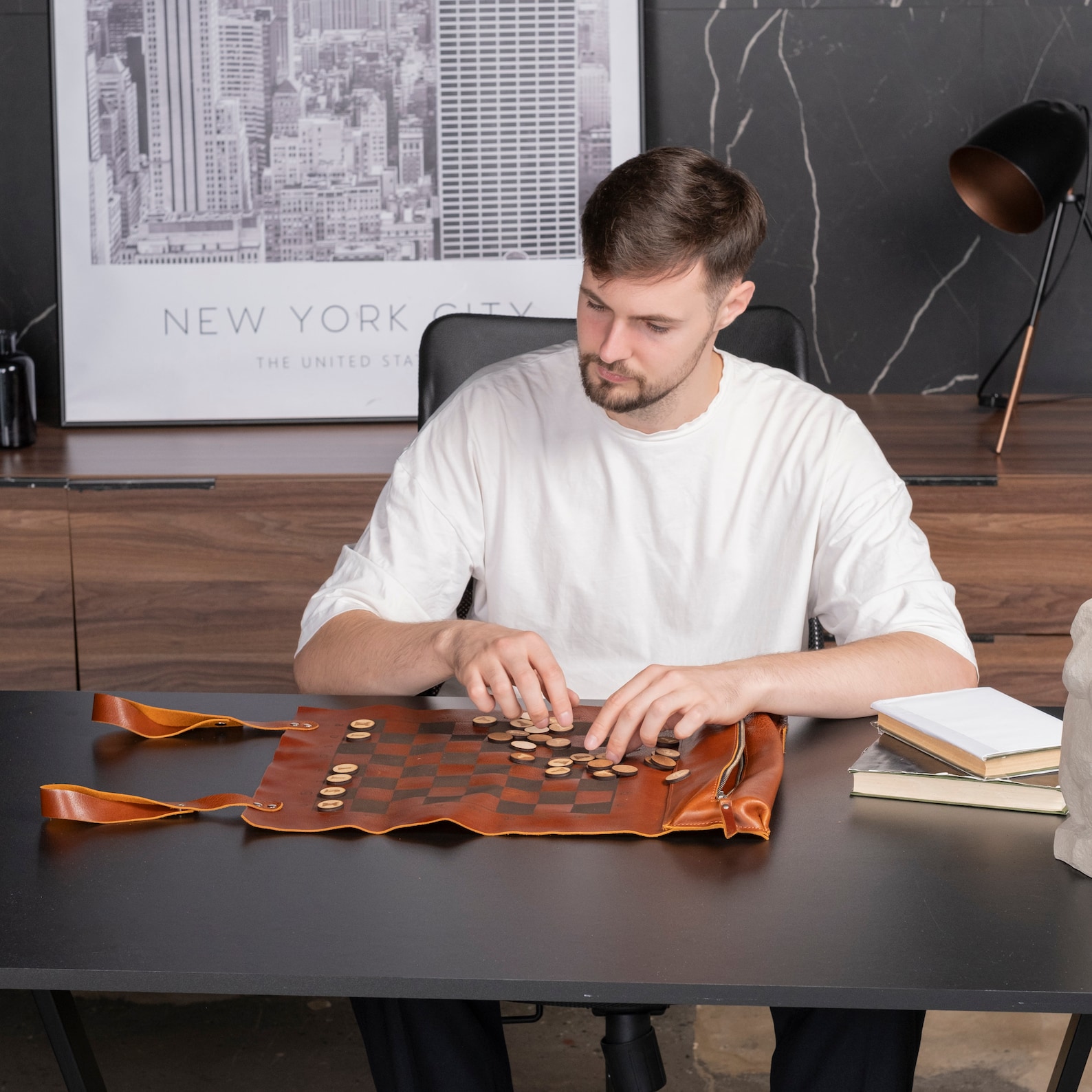 Leather Chess Board, Personalized Chess Board, Leather Chess Set ...