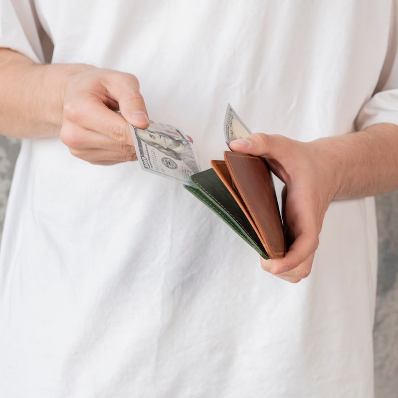 Personalized Leather Cash Envelope,leather Money Holder,leather Cash ...