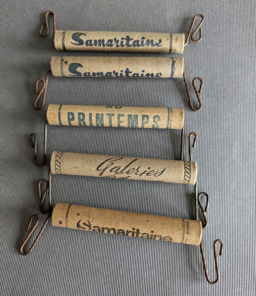 Set Vintage Shopping Handles Famous Grand French Stores Samaritaine ...