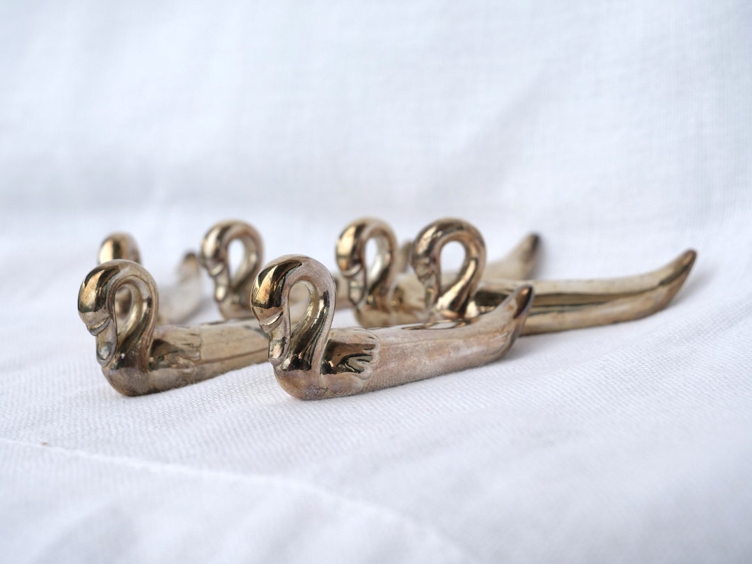 6 French Vintage Knives Holders Swans Factory Box. Rest Knife. Cutlery. Table Serving - Etsy