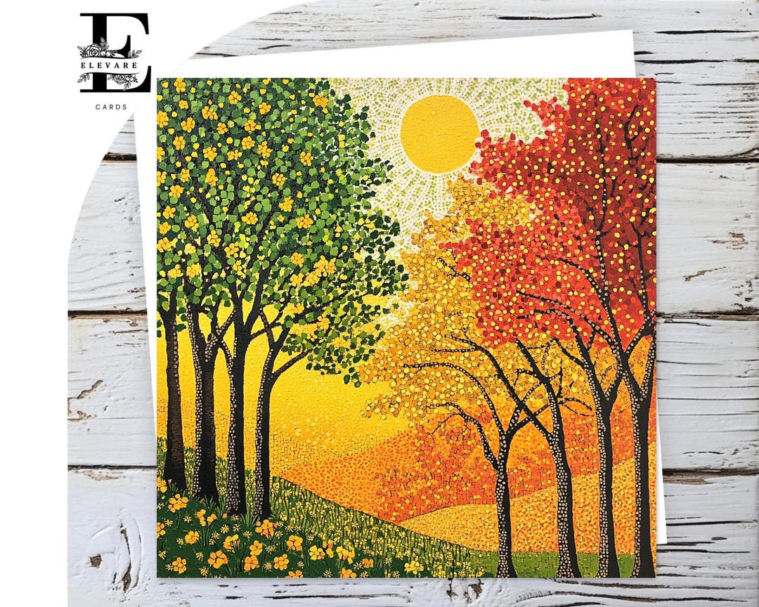 Impressionist Art, the Changing Seasons, Autumn Colour Trees Artwork ...