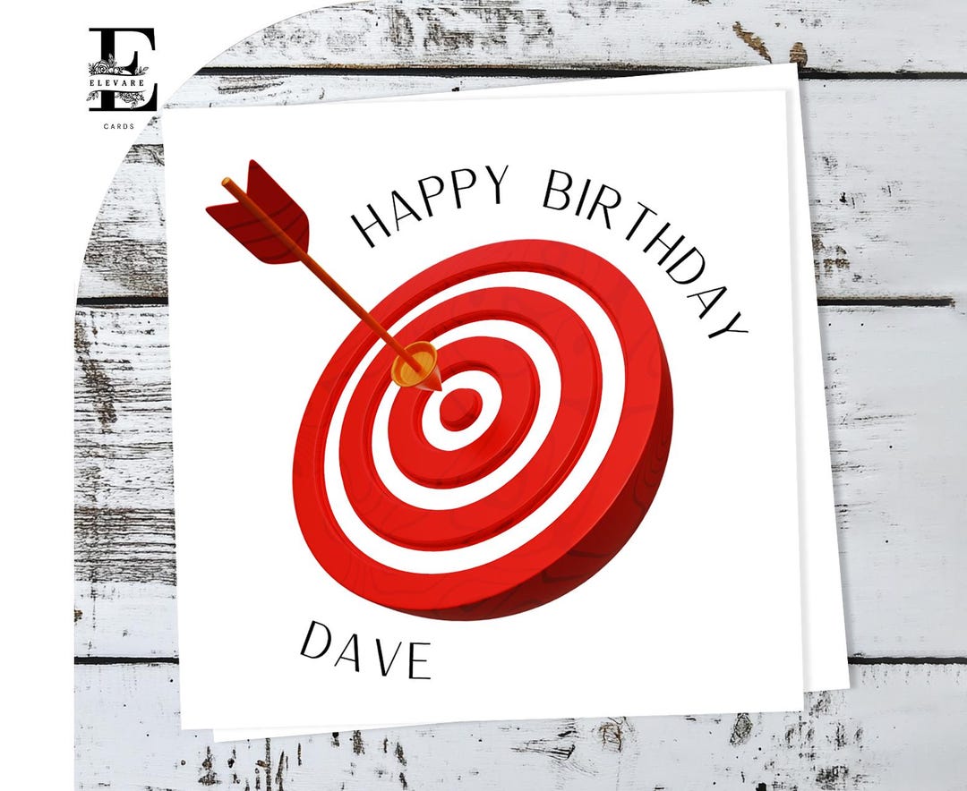 Personalised ARCHERY Birthday Card for Men, for Him / Her Dad, Son ...