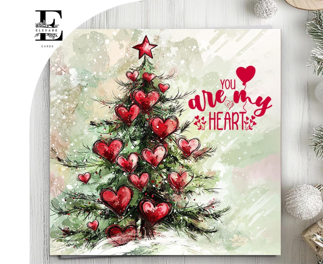 Love Heart Christmas Tree, in My Heart, Christmas Card, Any Greetings ...