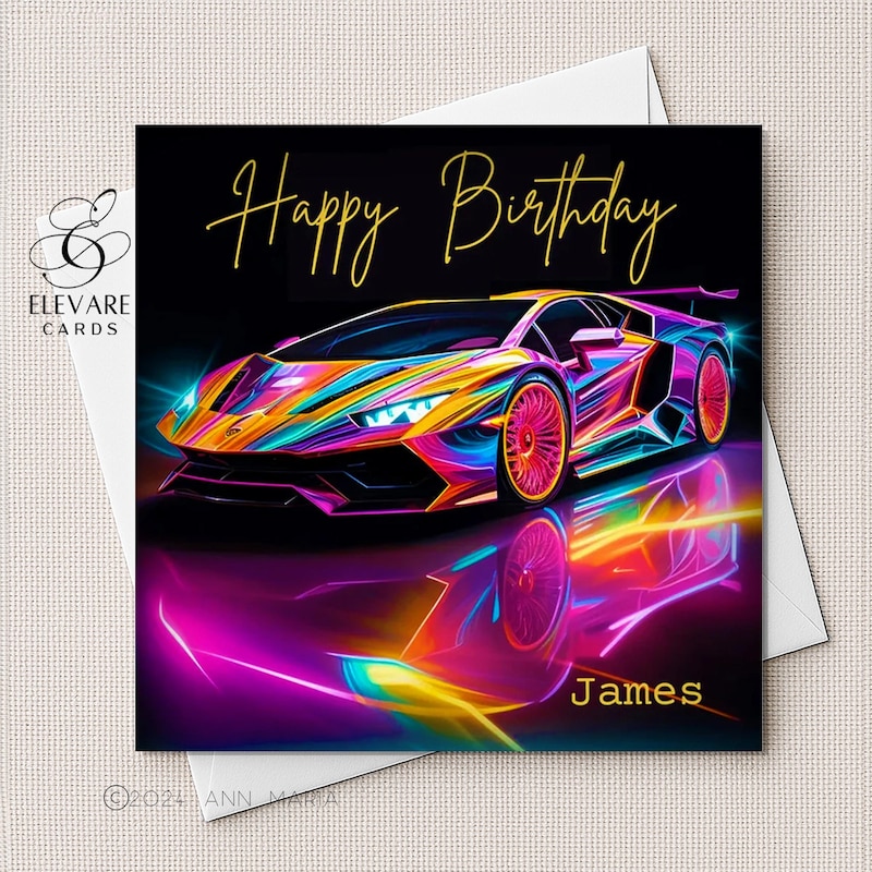 Personalised Lamborghini Car - Etsy UK
