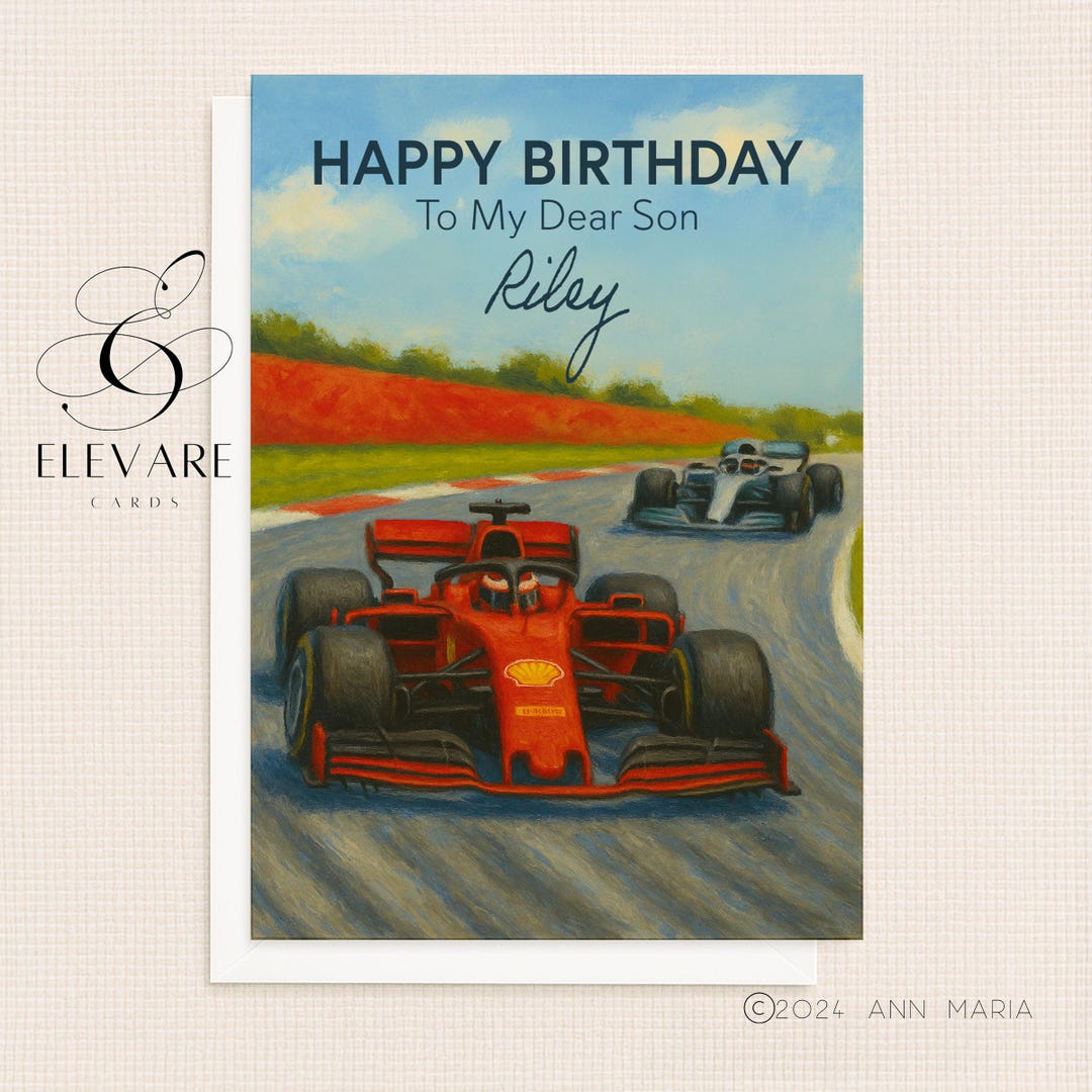 Grand Prix. Formula One | Personalised Card, Birthday, Father's Day ...