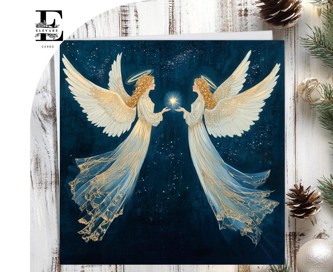 Christmas Angels Christmas Card, Merry Christmas Mum, Sister, Nan ...