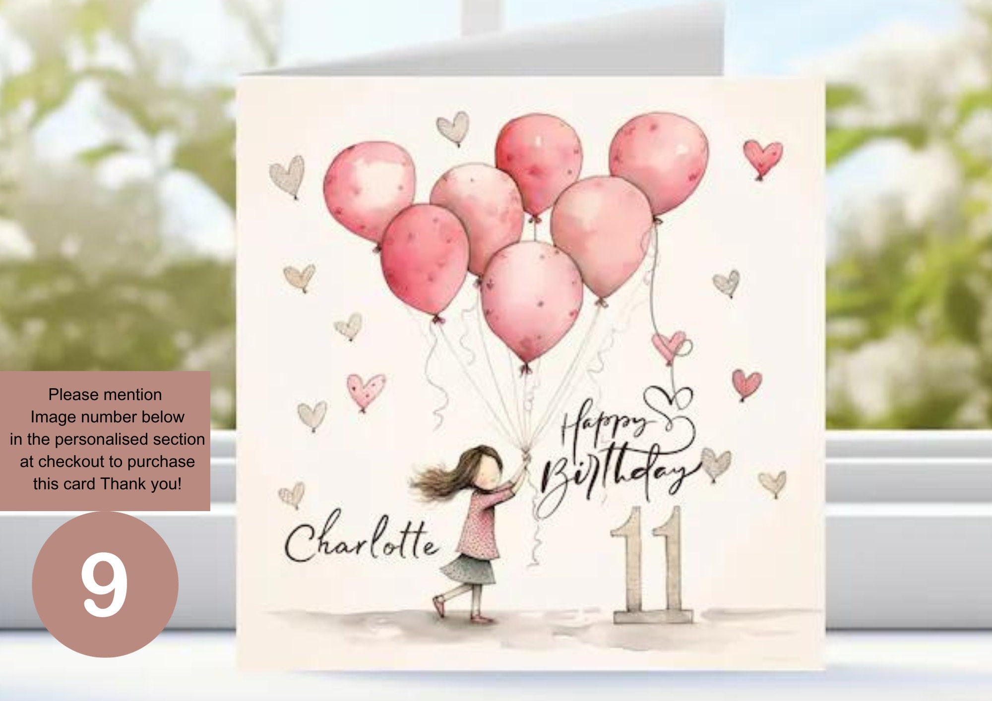 Personalised Birthday Card, Choose Any Age Kids - Watercolour Design ...