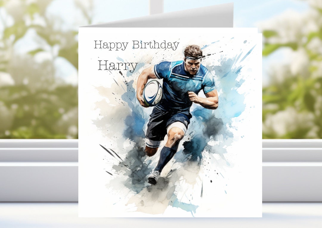 Personalised Birthday Card RUGBY for Men Dad Son Brother - Etsy