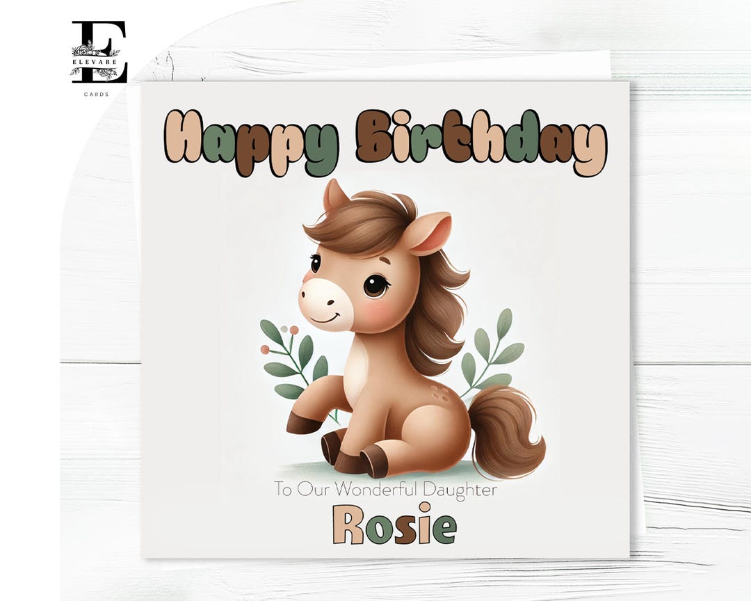 Happy Birthday Little Pony, Grandson Baby, Toddler Any Age Personalised ...