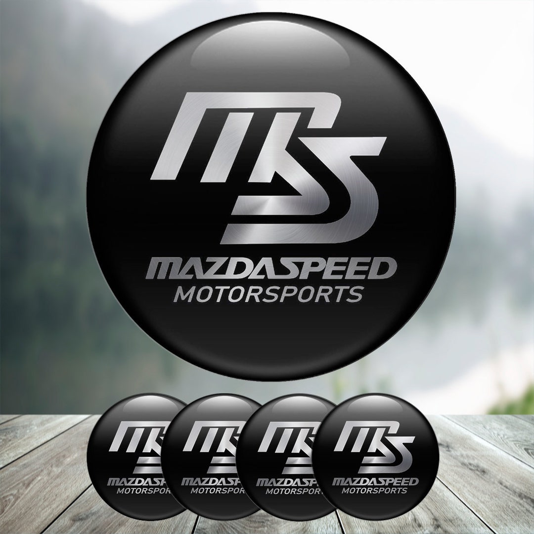 Set of 4 Pcs Mazdaspeed Stickers Center Wheel Caps Decals High Quality ...